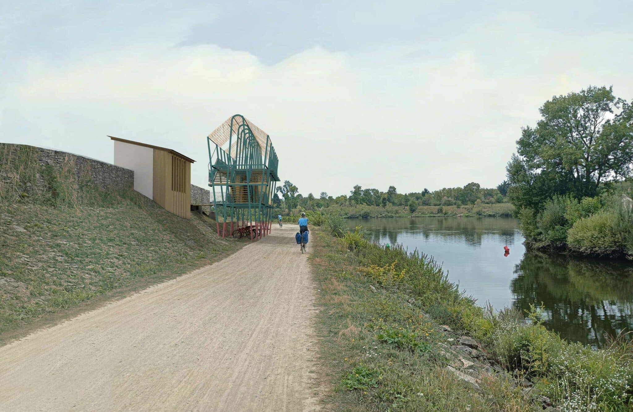 Halte vélo à la Pierre Percée à Divatte-sur-Loire - Sèvre & Loire